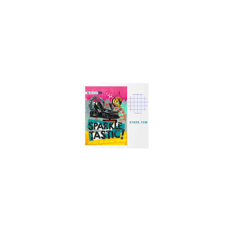 Cahier Piqué 96P – A4 – 5x5 – Bleu Marine – Réf 7112